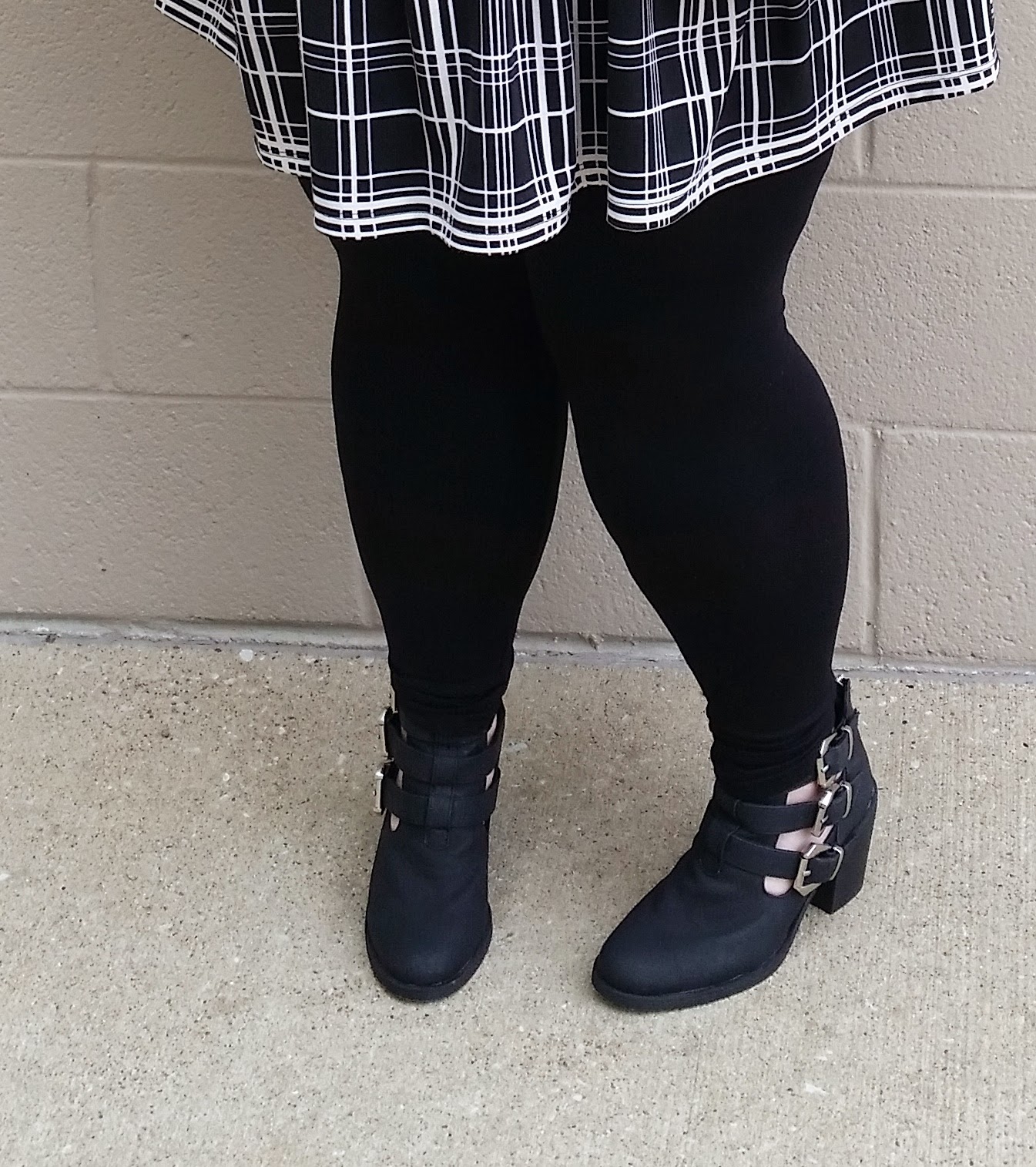 Thestylesupreme Plus Size Ootd Heart Sweater Plaid Dress