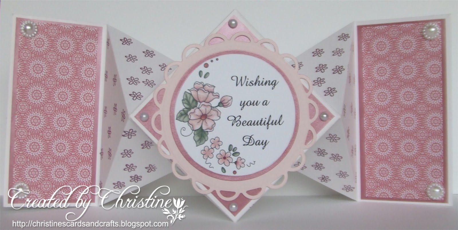 Christine's Cards and Crafts: Diamond Fold Card