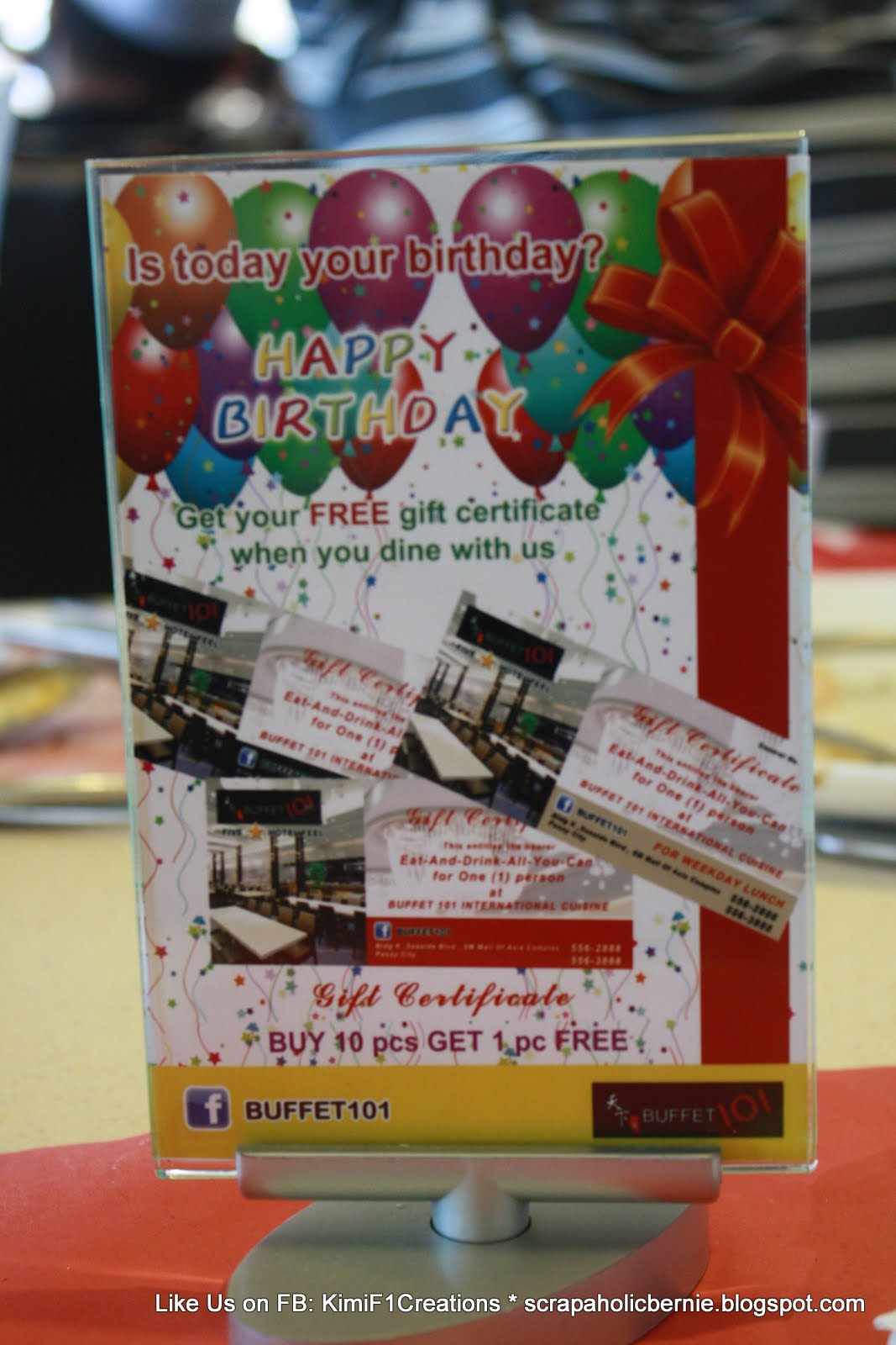 F1 Digital Scrapaholic: Mama's 57th Birthday @ Buffet 101