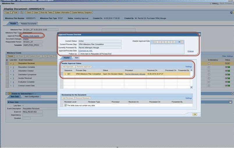 SRM Milestone Plan | SAP Online Guides