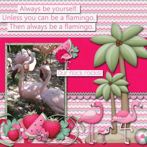 BoomersGirl Designs: "Tickled Pink" Digital Kit - Flamingos!