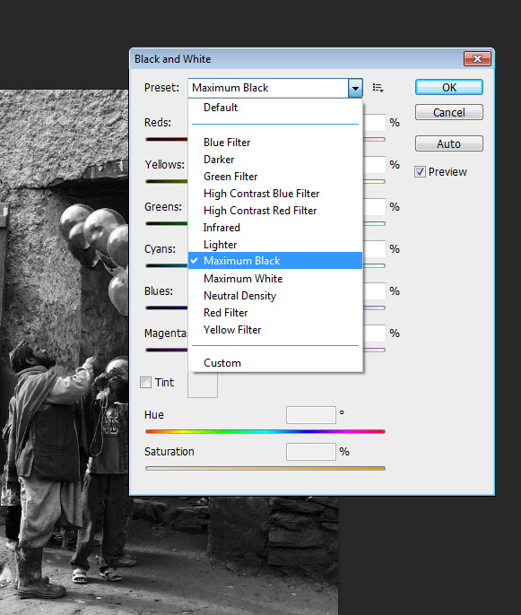 Photoshop | Tutorial gambar warna berlatar belakang hitam putih ...