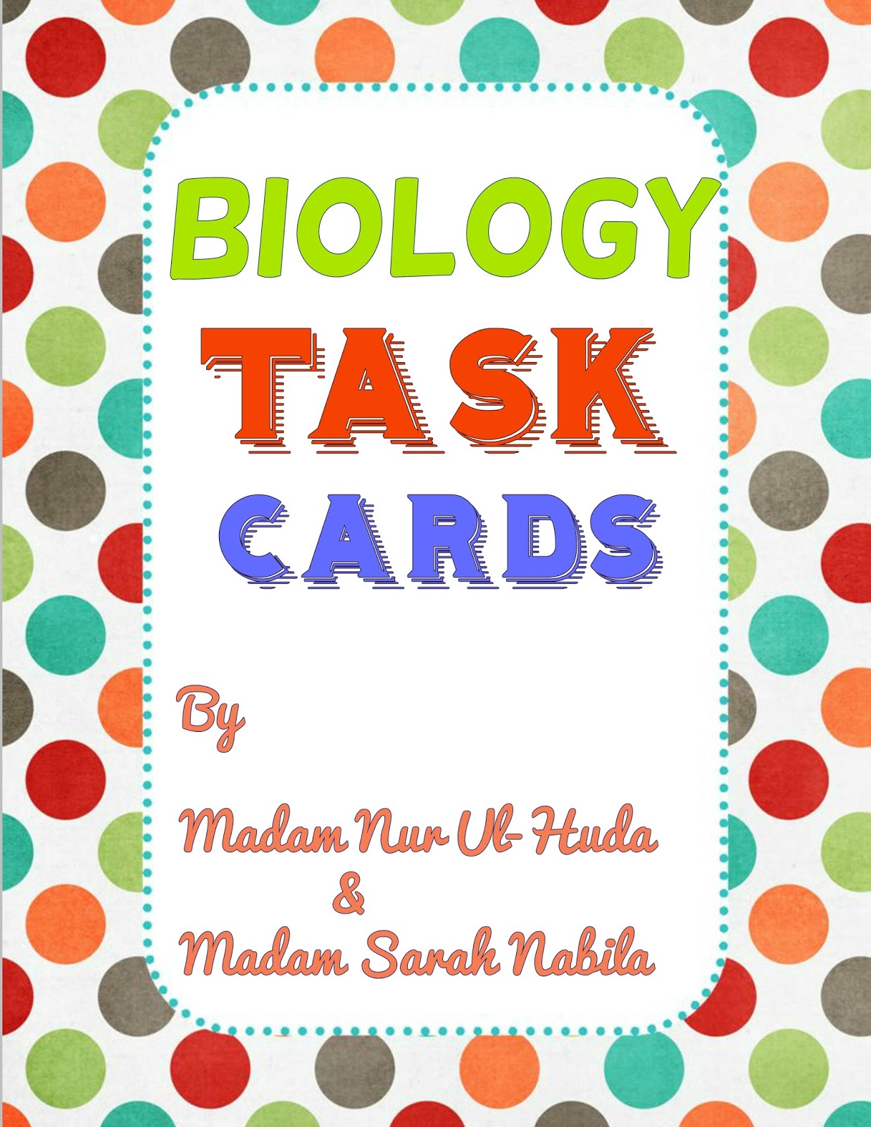BIOLOGY TASK CARDS