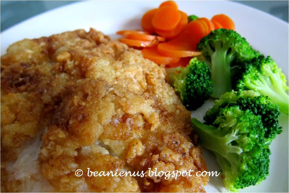 Beanie N Us!: $10 Meal - Dish 5 (Pan Seared AND Deep Fried Fish Fillet!)