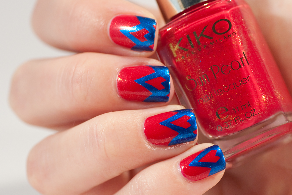 Bold funky french nails - May contain traces of polish