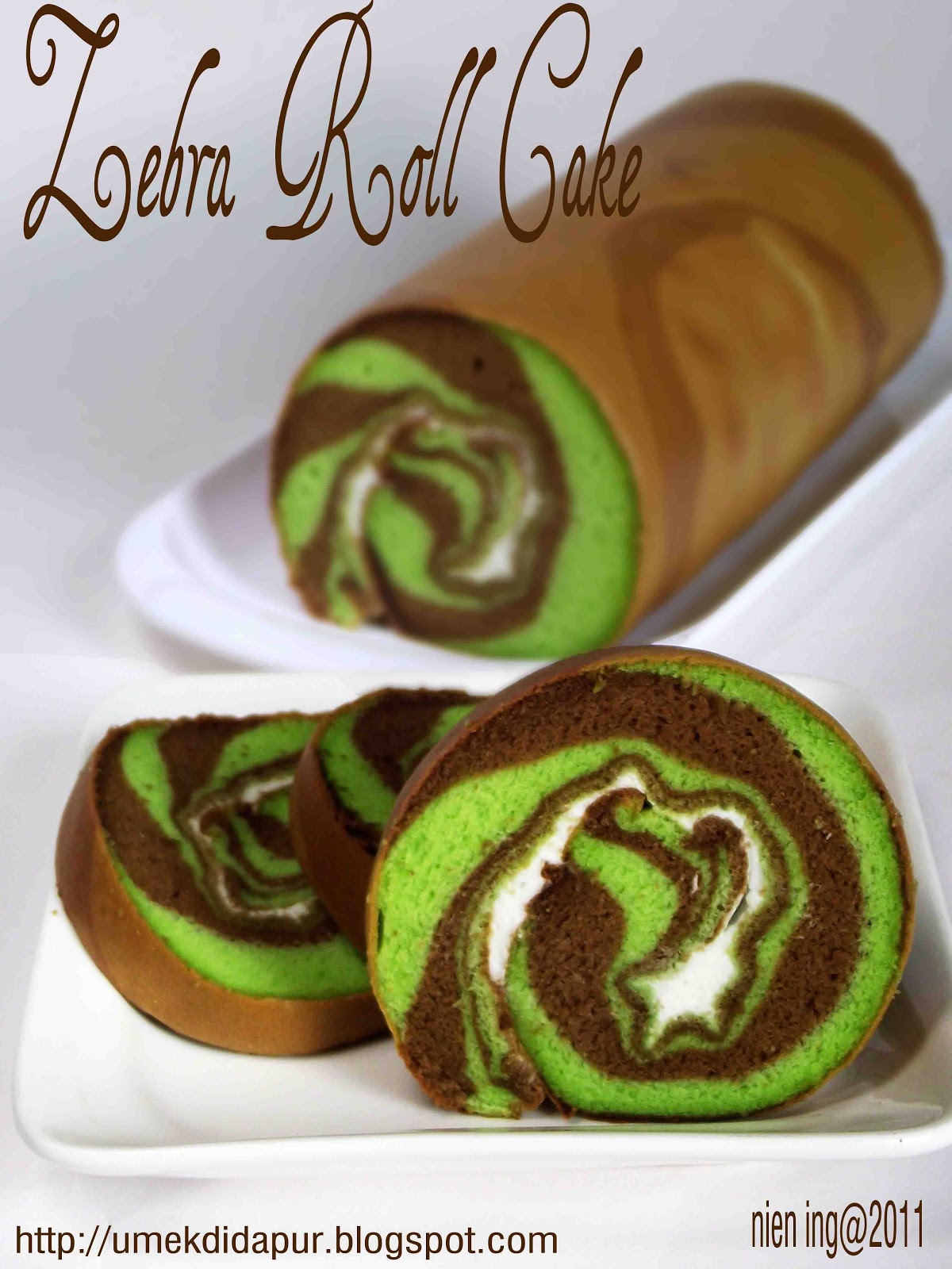 Umek di Dapur: Zebra Roll Cake