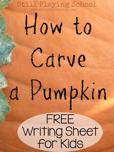 How to Carve a Pumpkin Writing Prompt | Still Playing School
