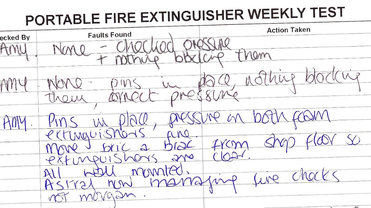 Fire Extinguisher Inspection Procedure - Fire Choices