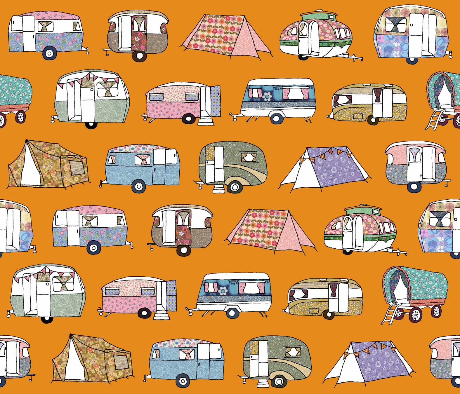 Poppycock & Other Creative Nonsense: Camping fabric of many colours!