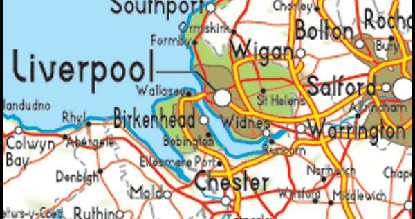 Merseyside Map Political Regional | United Kingdom Map Regional City ...