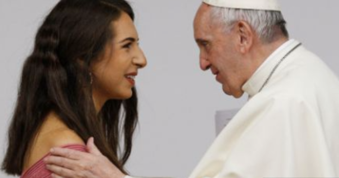 La Salette Journey: Angela Markas has Francis' ear...