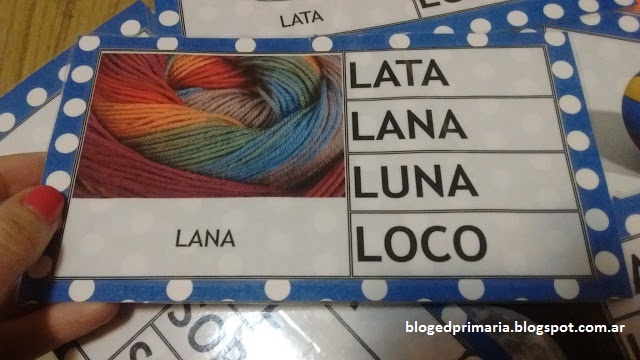 Lectura de tarjetas - Educación Primaria