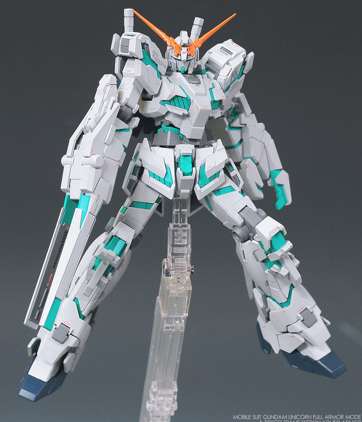GUNDAM GUY: HGUC 1/144 RX-0 Unicorn Gundam Green Psycho Frame - Painted ...