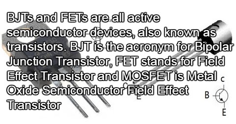 Difference between BJT & FET