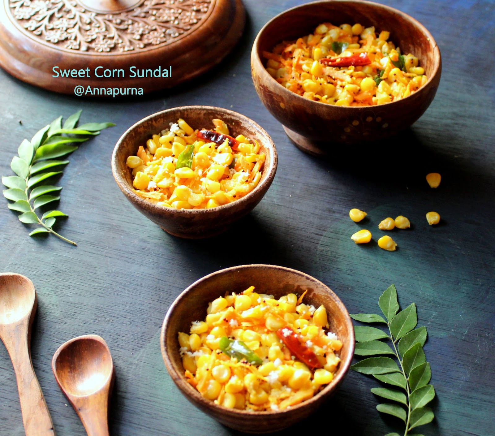 Annapurna: Sweet Corn Sundal / South Indian Sweet Corn Salad Recipe ...