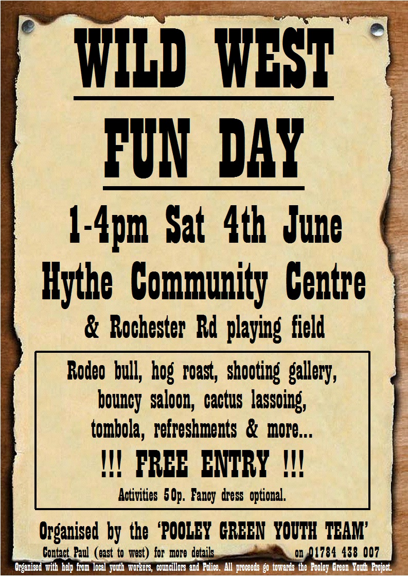 EghamPCYP: Wild West Fun Day in Egham Hythe