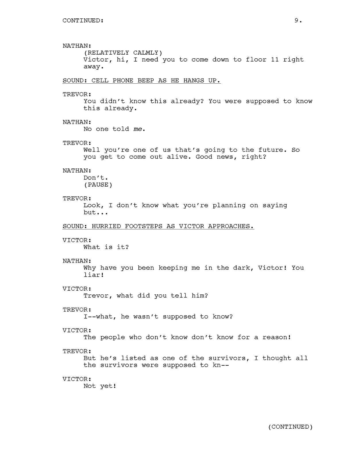 josephfaultersack: Part of an Audio Script