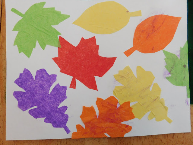 Art Project #46: Tissue Paper Leaf Art