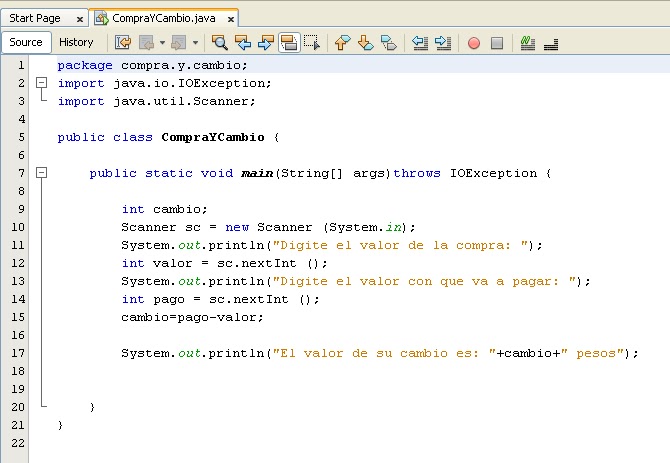 JAVA I Y II: Programas Sesión 1