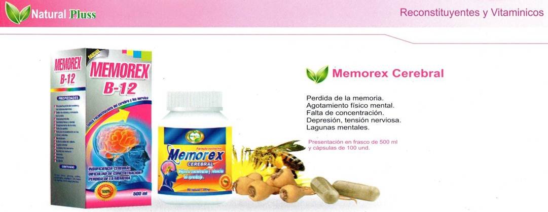 MEMOREX B12 CEREBRAL RECPNSTITUYENTE CEREBRO CONCENTRACION NATURAL PLUS ...