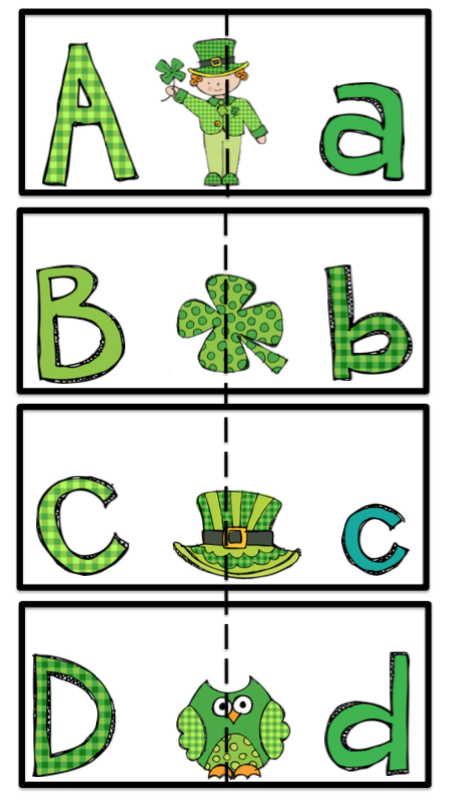 St. Patties Day Alphabet and Number Cards ~ Preschool Printables