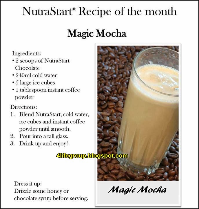 NutraStart Magic Mocha Recipe - 4Life Transfer Factor Malaysia
