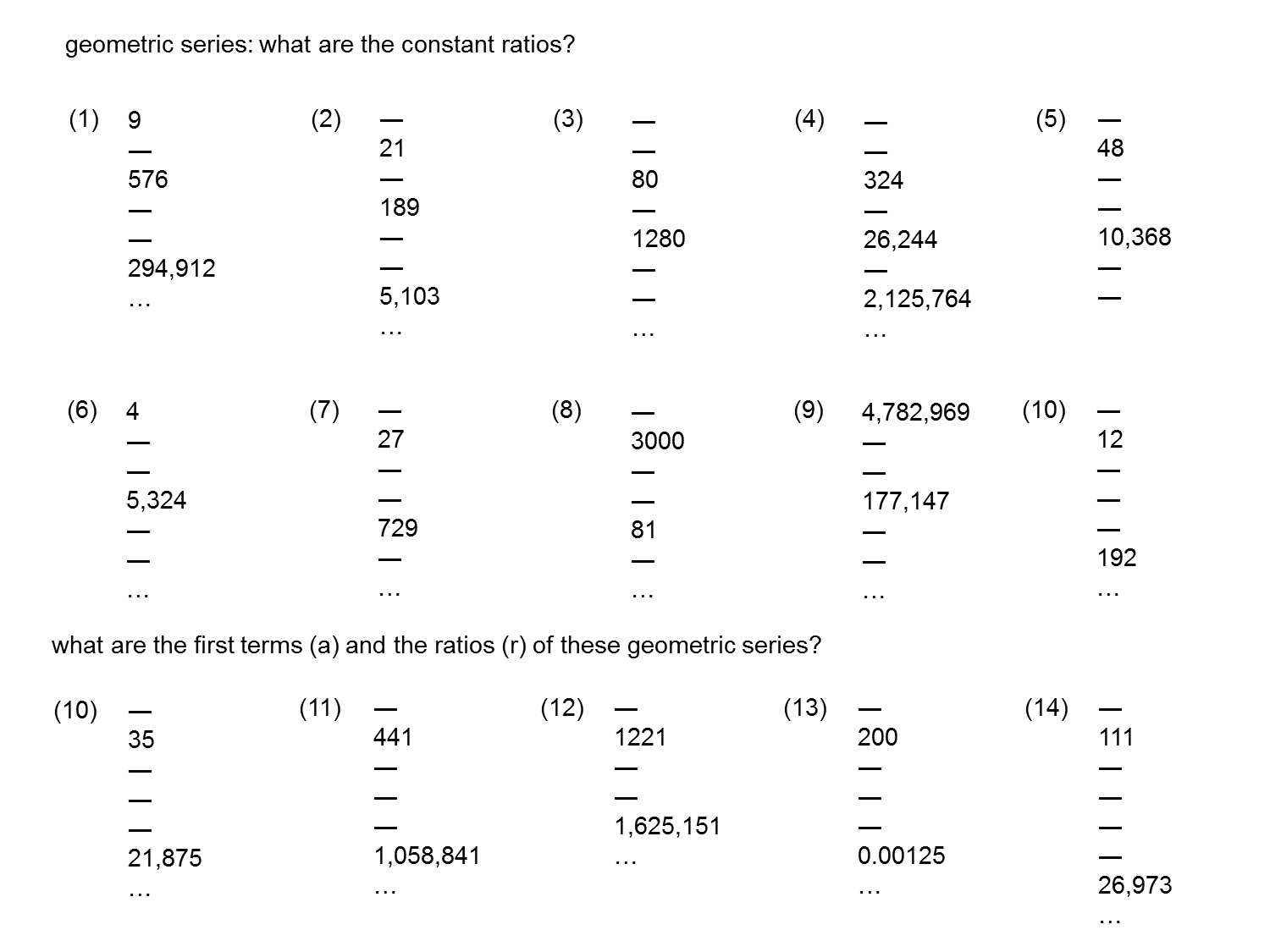 MEDIAN Don Steward mathematics teaching: geometric sequences