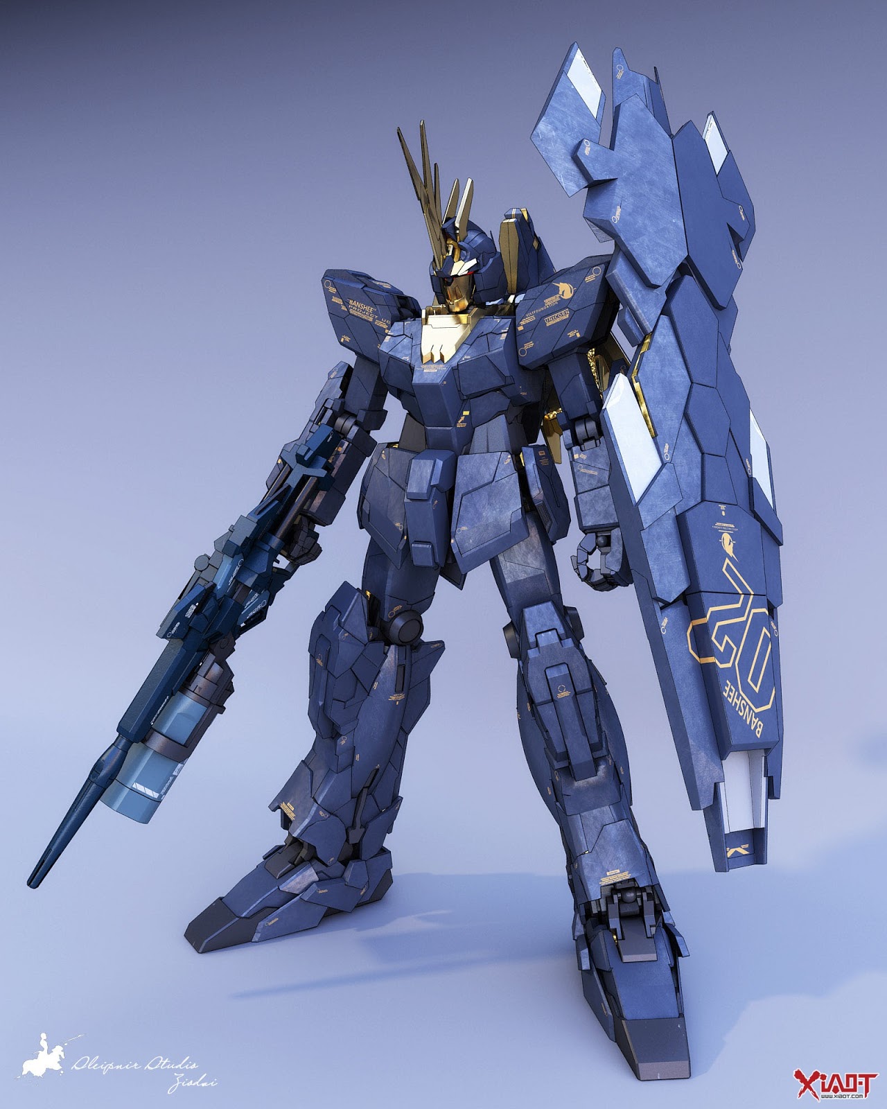 GUNDAM GUY: MG 1/100 Banshee Norn [Anime Style] - Painted Build