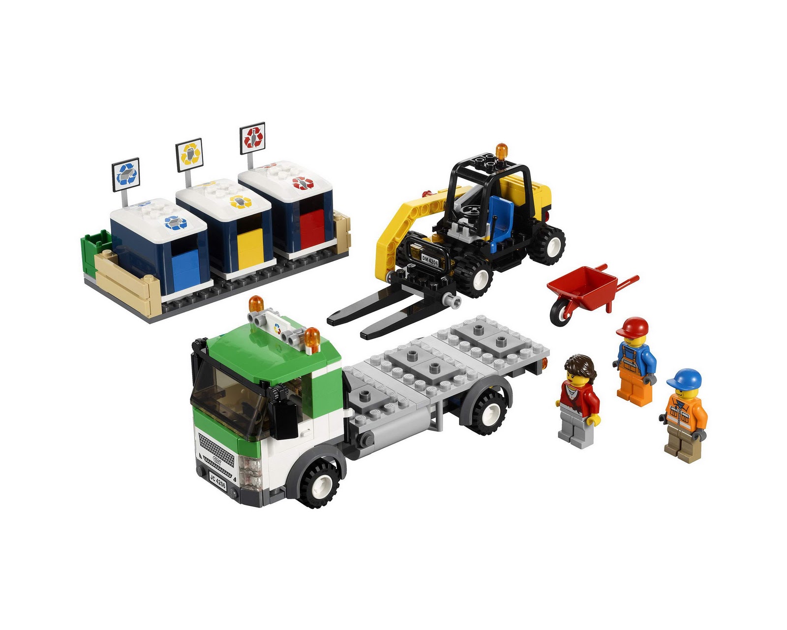 onetwobrick12: LEGO set database: set database: LEGO 4206 recycling truck
