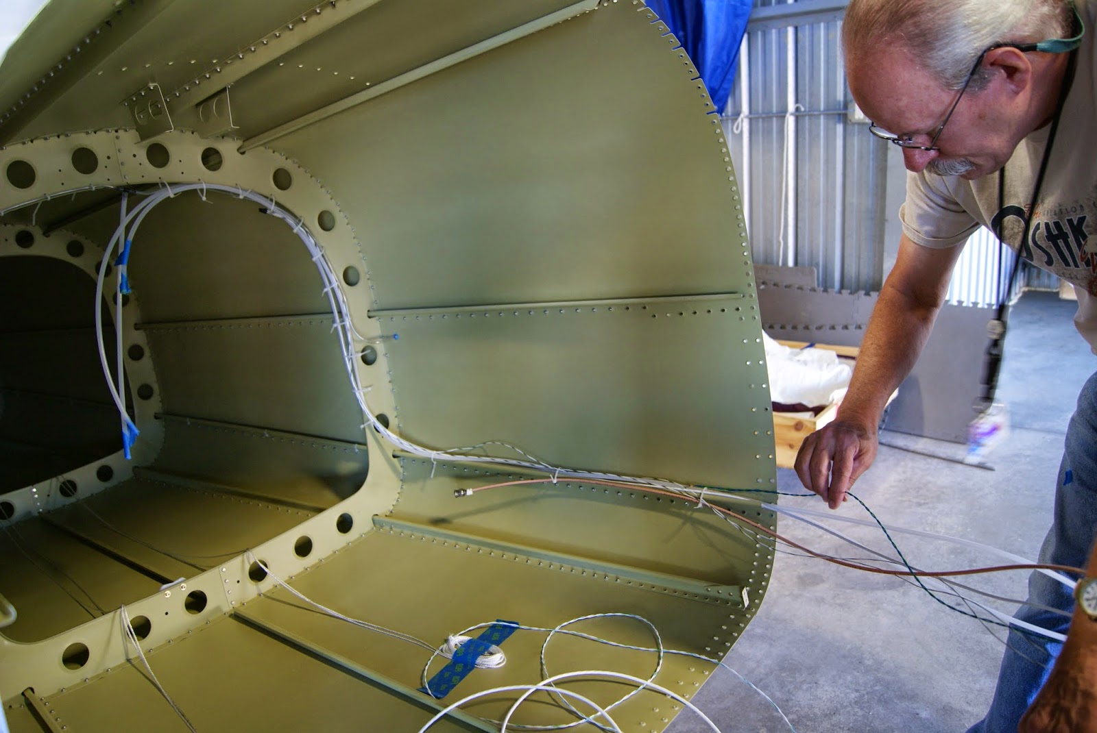 DOG Aviation John's RV-12 Blog: Routing ADAHARS Wires Into The Tail Cone