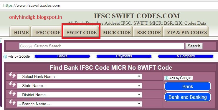 Online SWIFT Code Kaise Pata Karen