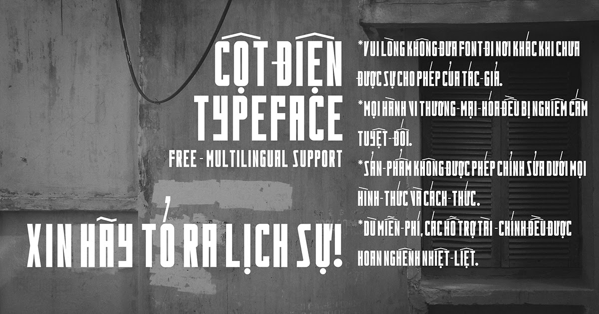 Font Việt - Cột điện typeface free - Chợ Font Việt Hóa | Chia sẻ miễn ...