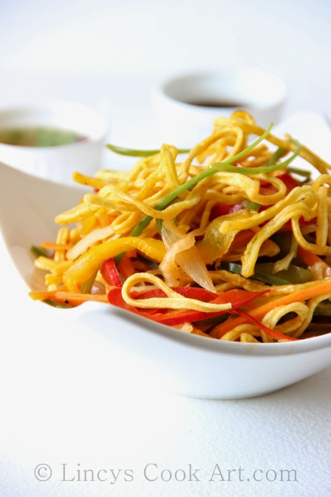 Fried Noodle Salad ~ Lincy's Cook Art