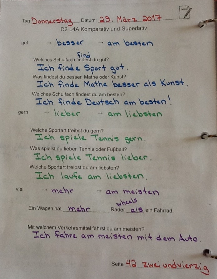 Alles Klar!: Deutsch 2: Vergleiche Comparatives and Superlatives