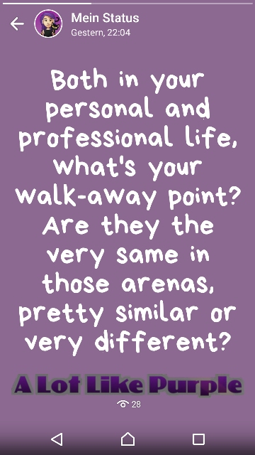 A Lot Like Purple: One coaching question a day - #16. Your walk-away ...