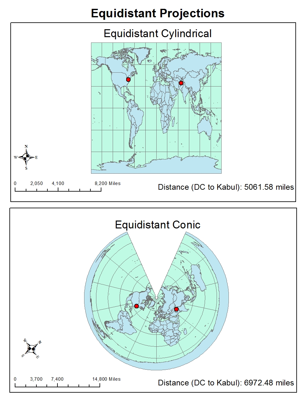 Geog 7: Lab 5 - Map Projections