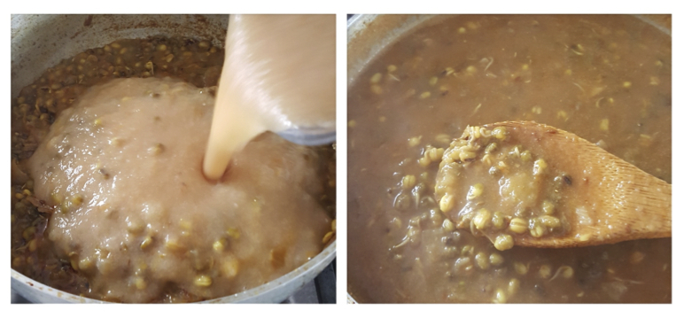 LAUKI LOBIA CURRY / LAUKI CURRY WITH SPROUTED MOONG DAL