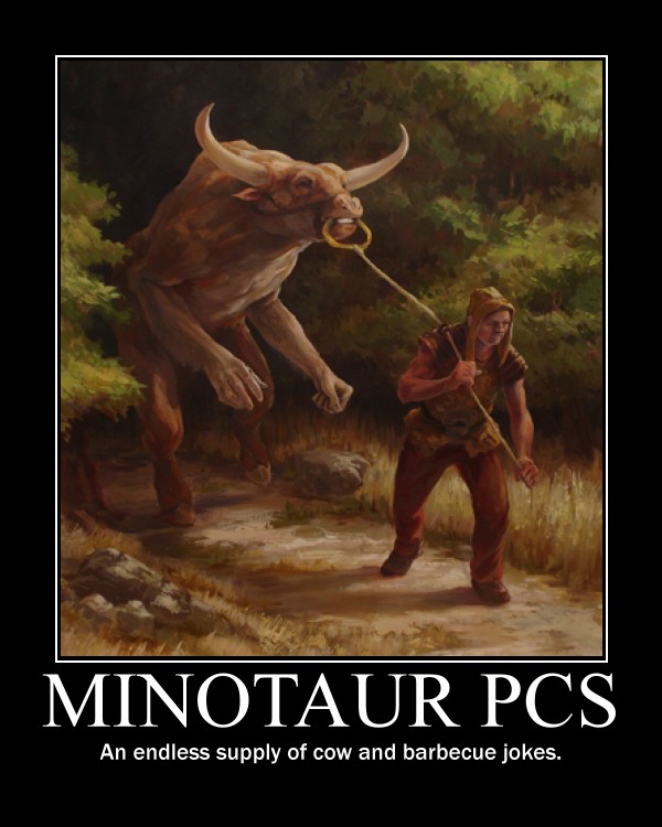 The Looney DM: Minotaur PCs