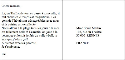 La Poste "FLE": Exemples de cartes postales.