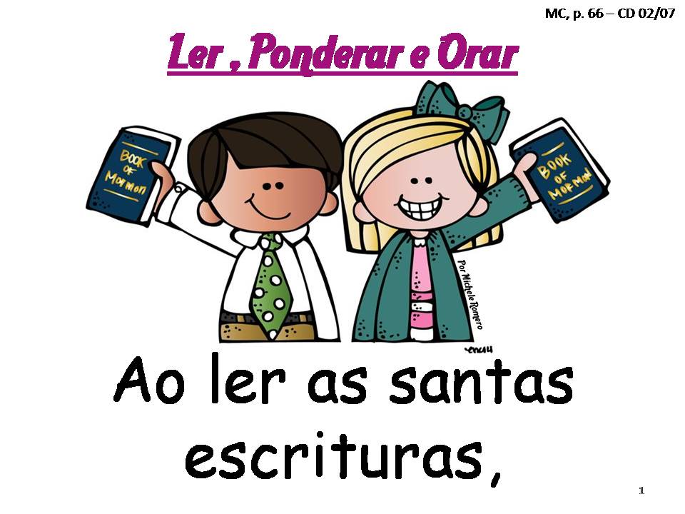 As Tontas Vão Ao Céu: Cartaz do Hino - Ler, Ponderar e Orar (Primária)