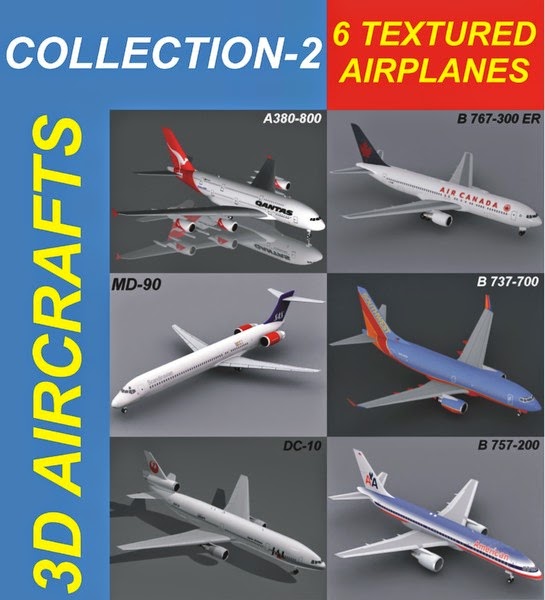 Finest 3D Models of Commercial Airplanes: 3D Commercial Airplanes ...