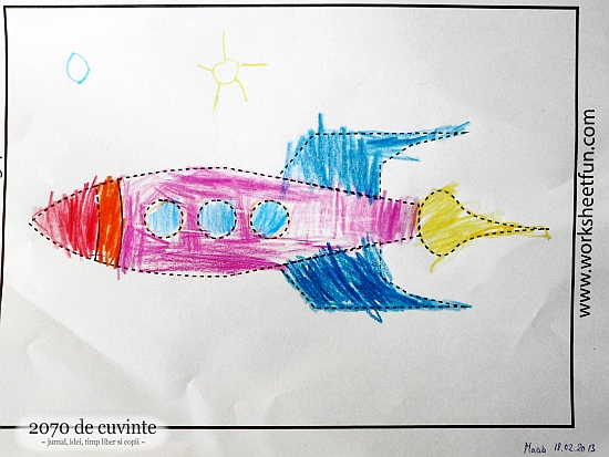 1 racheta, 2 copii, 2 rachete