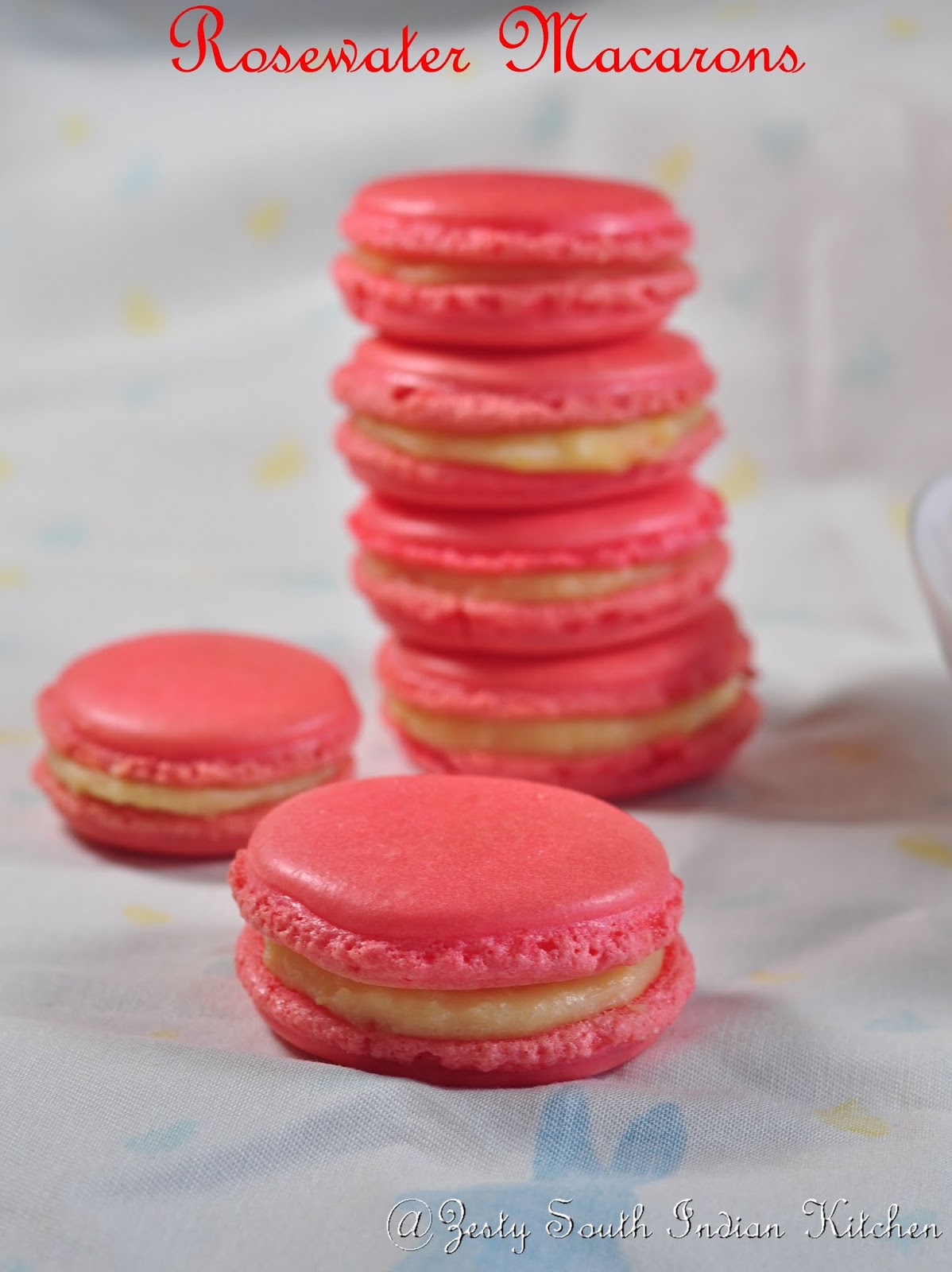 Rosewater Macarons with Lemon curd filling for Baking Partners ...