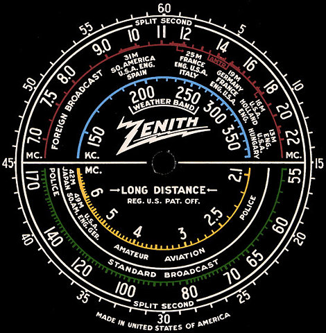 Ghosts Of The Great Highway: 10 Fine Examples. Vintage Radio Dials.