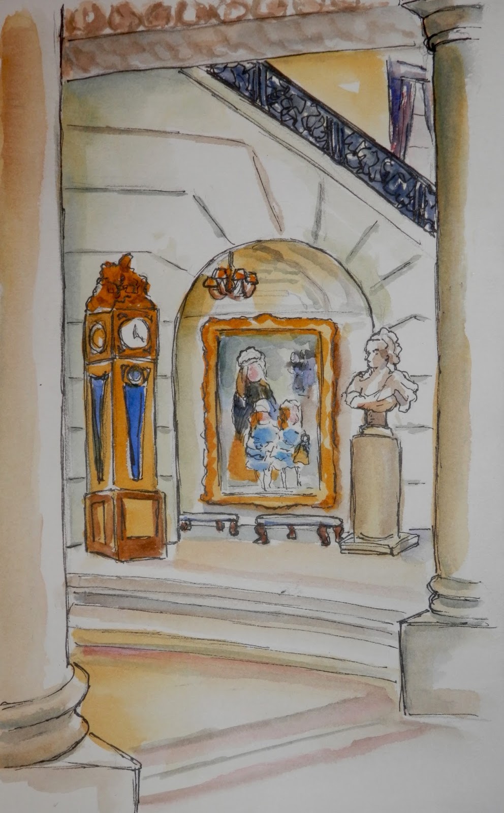 Watercolors by Joan 2: A Visit to the Frick Collection