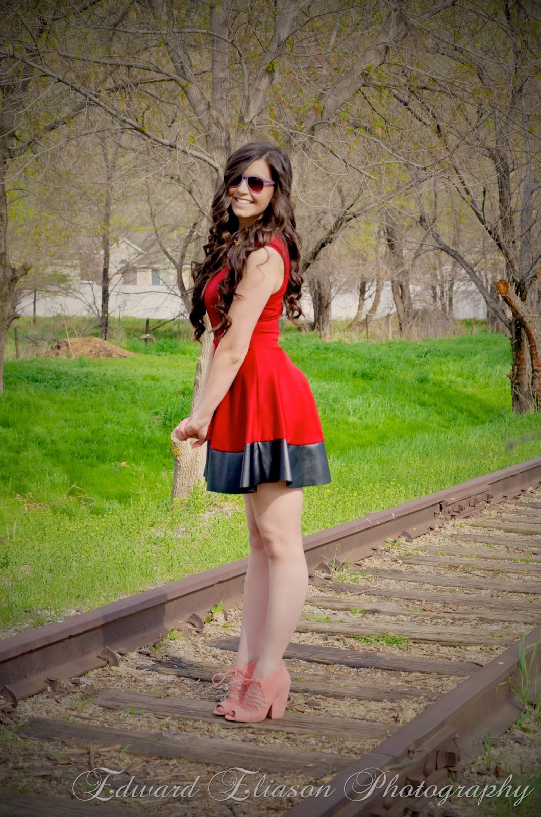 Love, Iris: Raspberry Skater Dress Featuring StyleScan