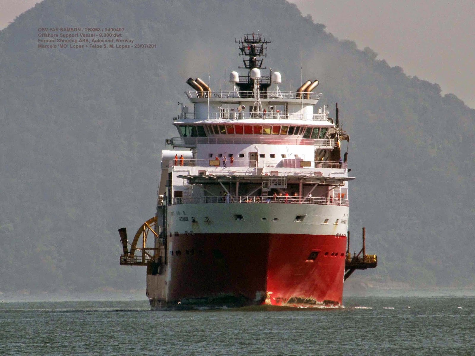 Santos Shiplovers: OSV Far Samson / 2BXM3 - Primeira escala no porto ...