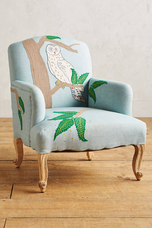 My Owl Barn: Linen and Felted Wool Owl Chair