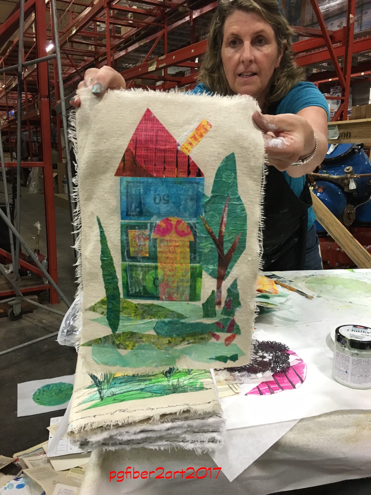 PG Fiber2Art: Collage Journal Cover