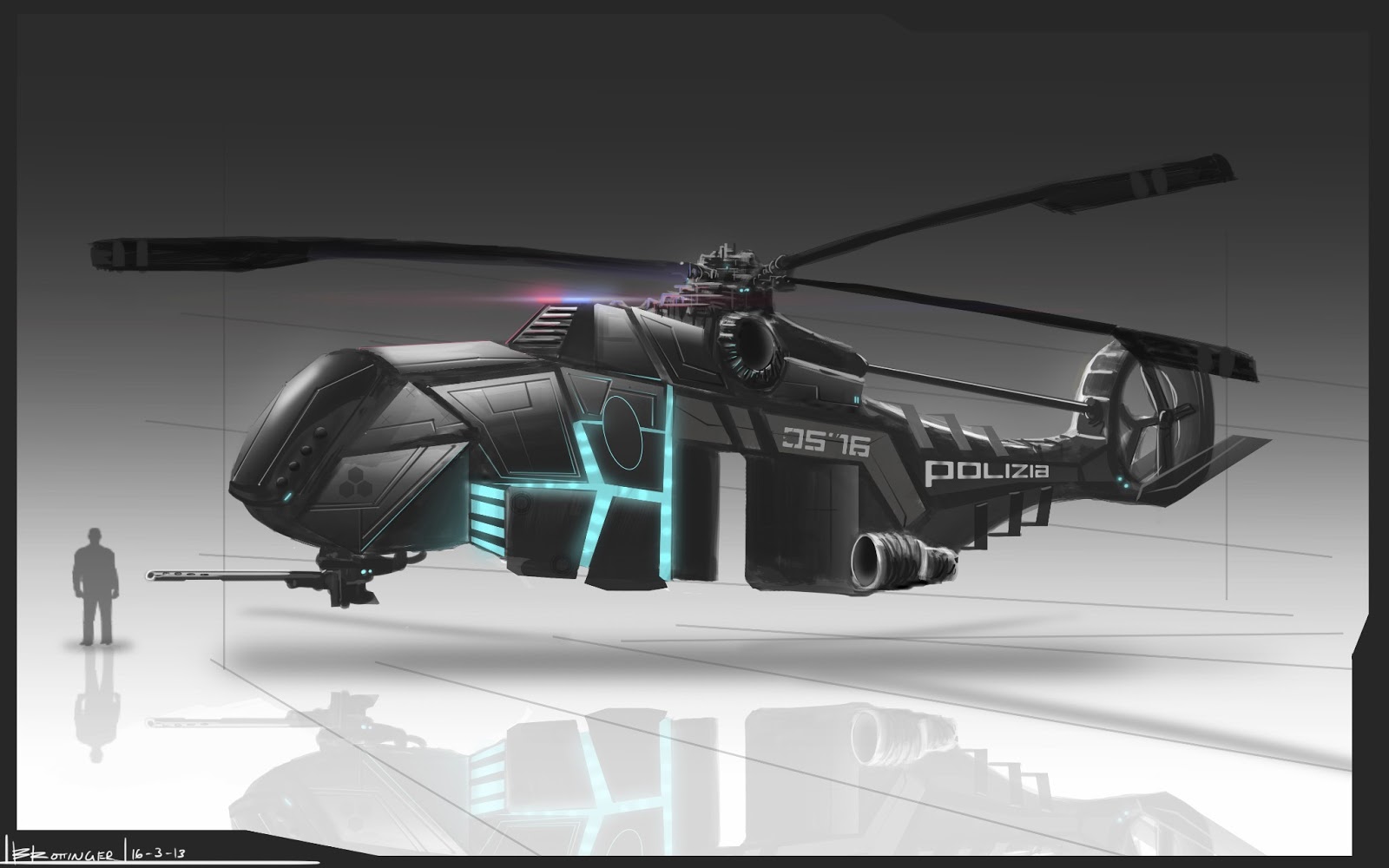 Blake-Rottinger-Art: Future Police Chopper